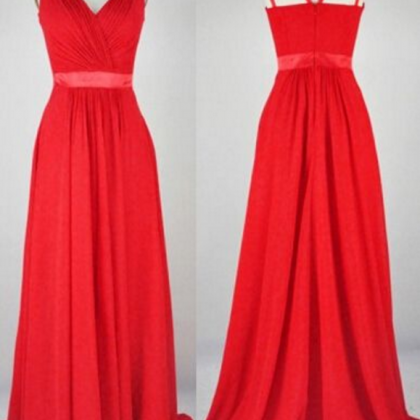 Red Formal Occasion Dress Chiffon Maxi Dress on Luulla
