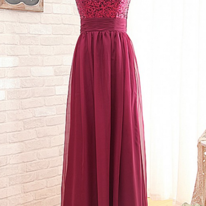 Rose Red Sequin Bridesmaid Dress Party Dress Evening Dress on Luulla