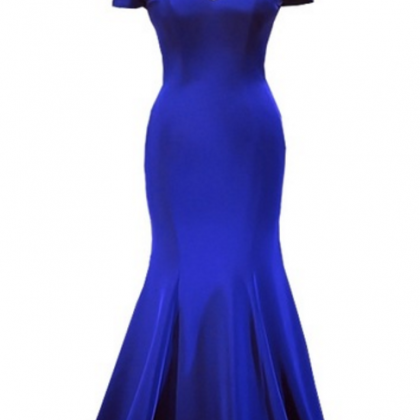 The Gorgeous Mermaid Hat, The Woman's Formal Royal Blue Evening Gown on ...