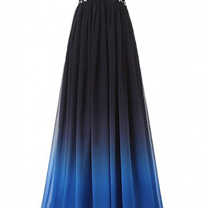 Gradient Color Prom Evening Dress Beaded Ball Gown Prom Dresses on Luulla