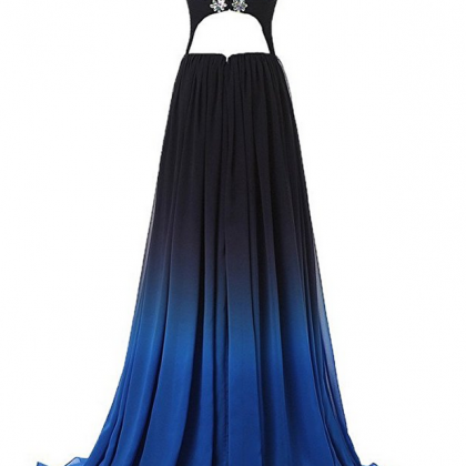 Gradient Color Prom Evening Dress Beaded Ball Gown Prom Dresses on Luulla