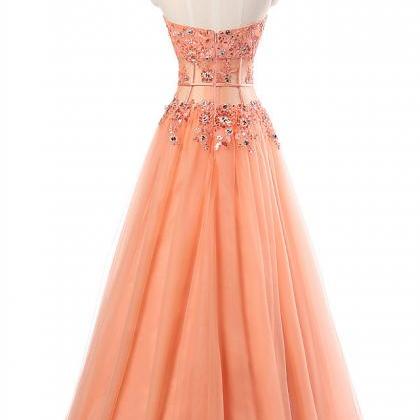 Fitted Coral Prom Dresses Long Modest 2017 Sweetheart Imported Party ...