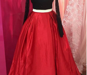 Long Sleeves Prom Dresses Ball Gowns Open Back Evening Formal Party ...