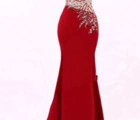 Red Luxury Beading Evening Dresses Formal Evening Gown on Luulla