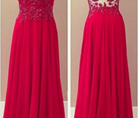 Red Prom Dresses,prom Dress,red Prom Gown,lace Prom Gowns,elegant ...