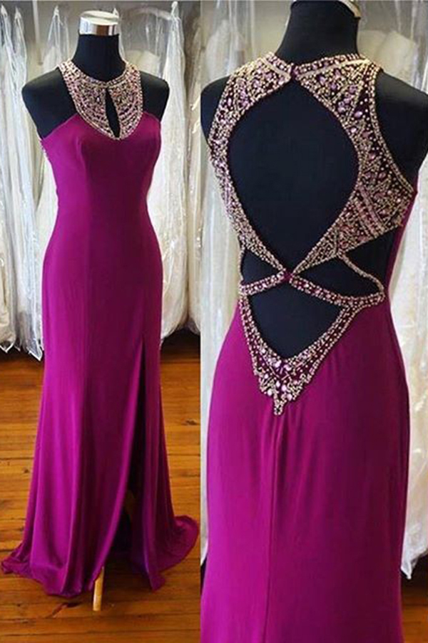 Open Back Prom Dress,sheath Prom Dress,long Prom Dress,prom Dresses For ...