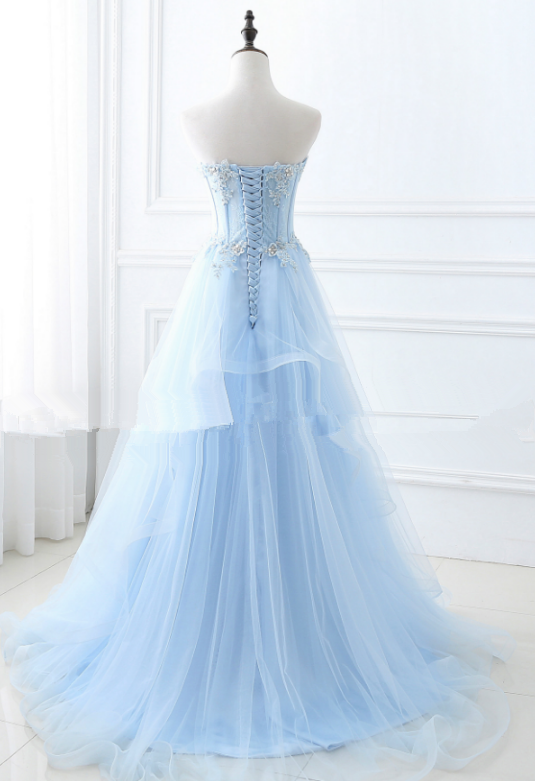 Fashion Blue Dress Annual Meeting Elegant Evening Dress on Luulla
