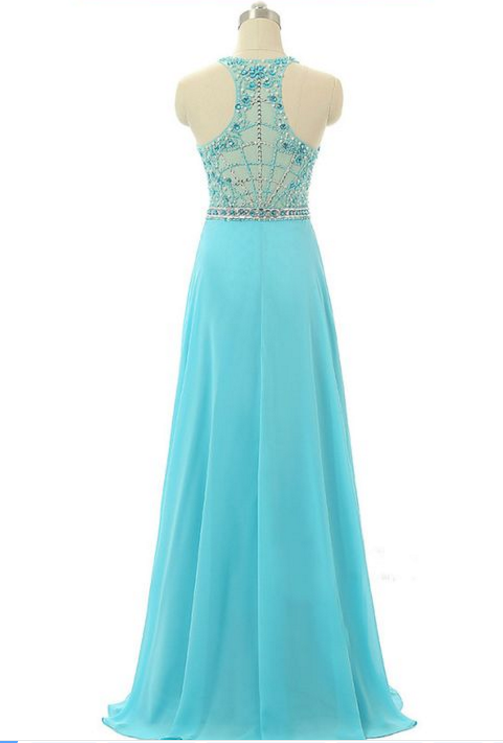 ,light Blue Prom Dress,chiffon Prom Gown,prom Dresses,evening Gowns ...
