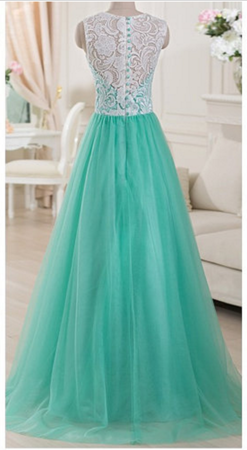 With Lace Top,prom Dresses Long,mint Tulle Prom Dresses,prom Dresses ...