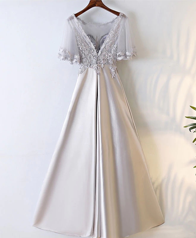 Prom Dresses,round Neck Lace Applique Long Prom Dresses on Luulla