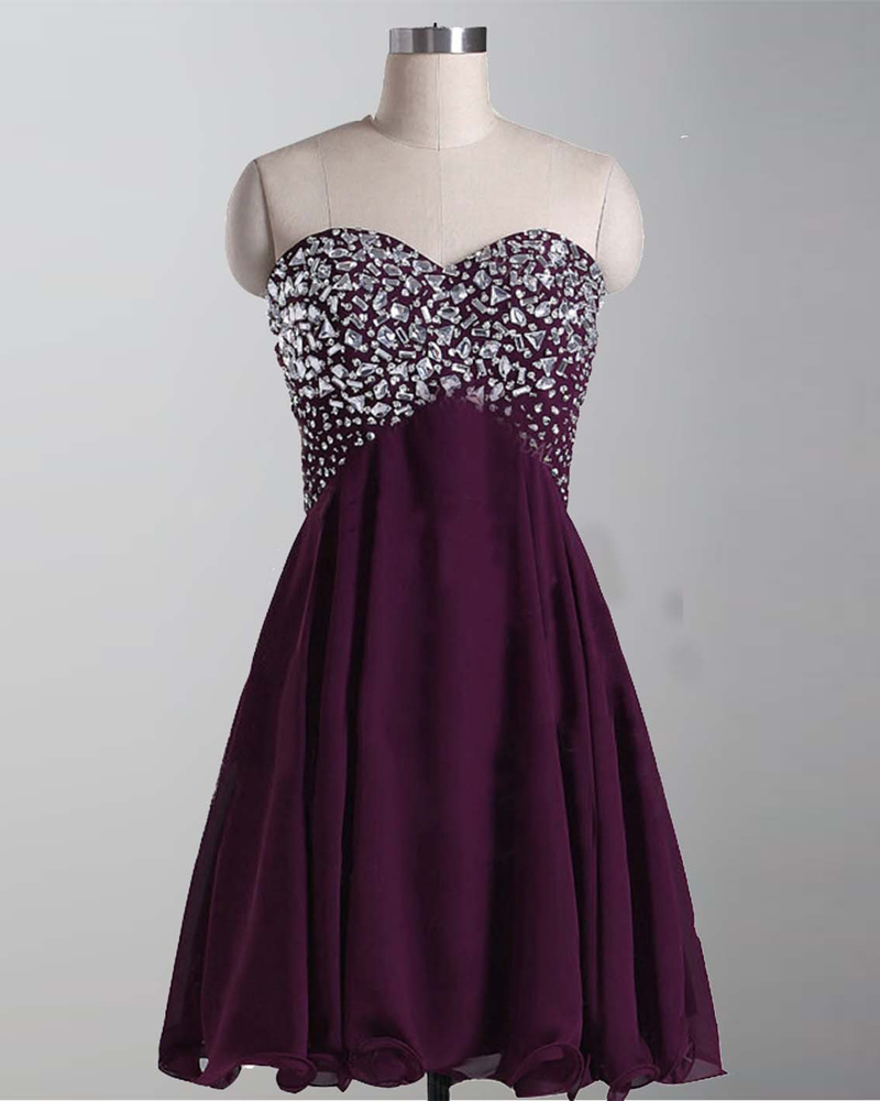 Chiffon Formal Dress, Cocktail Dress, Evening Dress, Homecoming Dress ...