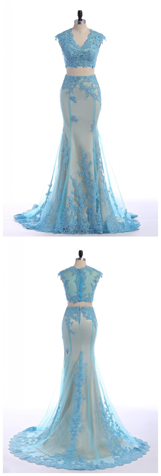 Two Piece Prom Dress,mermaid Prom Dresses,long Evening Dress on Luulla