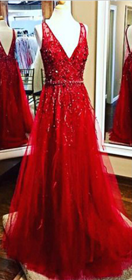 Red Prom Dresses,prom Dress,red Prom Gown,prom Gowns,elegant Evening ...