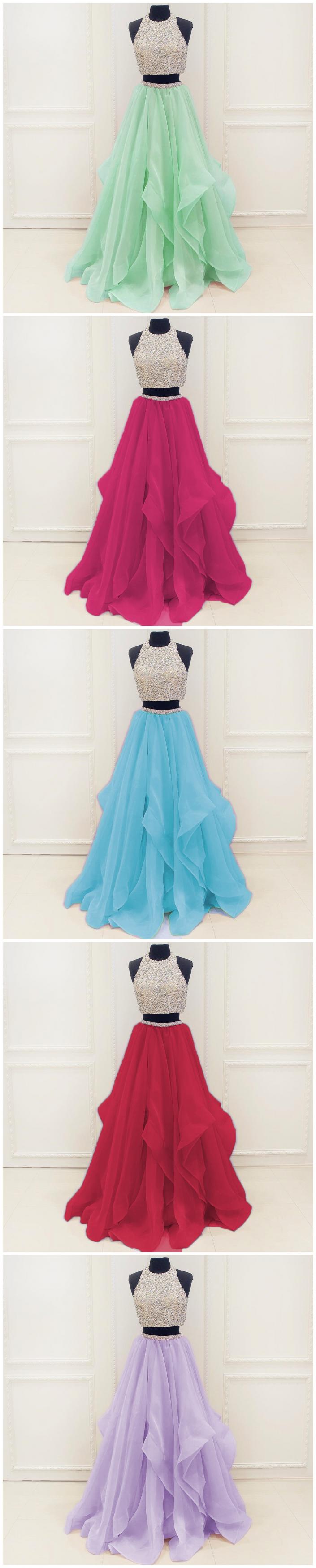 Prom Dress,modest Prom Dress,stunning Sequins And Beaded Top Organza ...