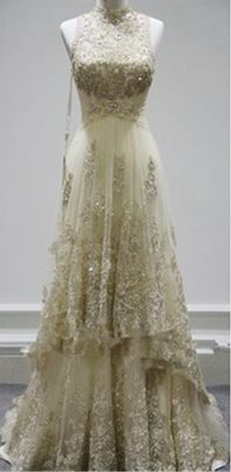 Prom Dress, Design A-line Lace Long Prom Dress,evening Dress on Luulla