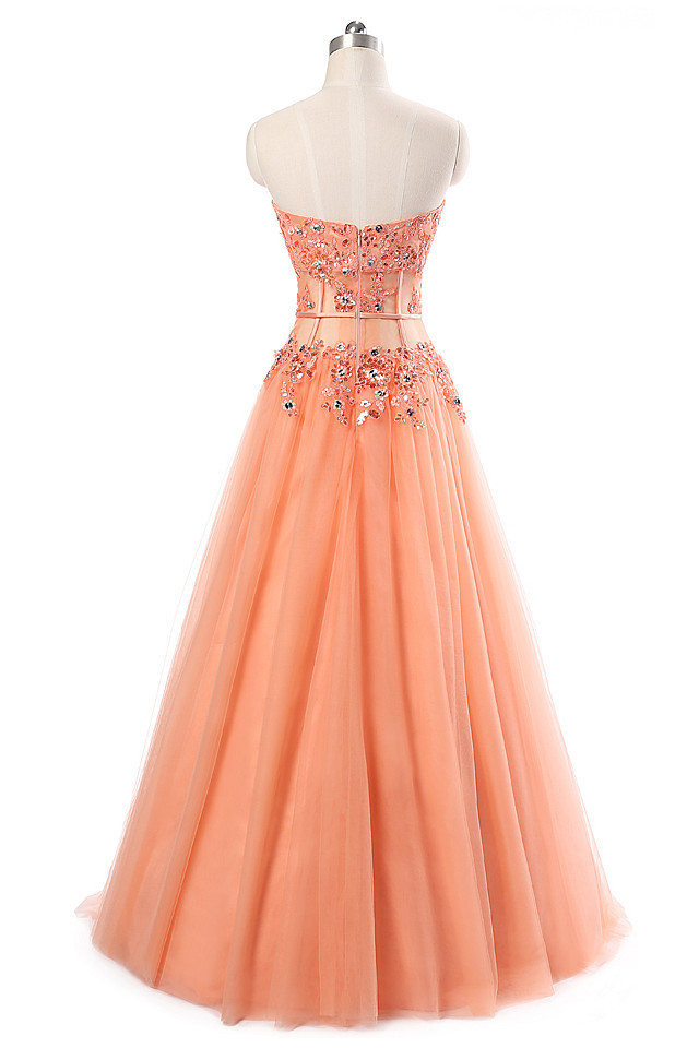 Fitted Coral Prom Dresses Long Modest 2017 Sweetheart Imported Party ...