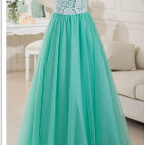 With Lace Top,prom Dresses Long,mint Tulle Prom Dresses,prom Dresses ...