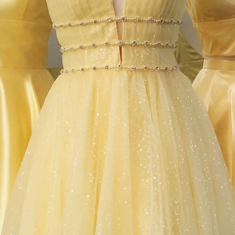 Princess A-line Short Yellow Homecoming Dress,yellow Short Dresses on ...
