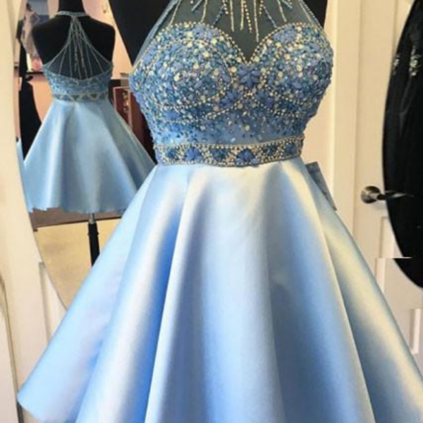 Cute Blue Short Prom Dress, Blue Homecoming Dress on Luulla