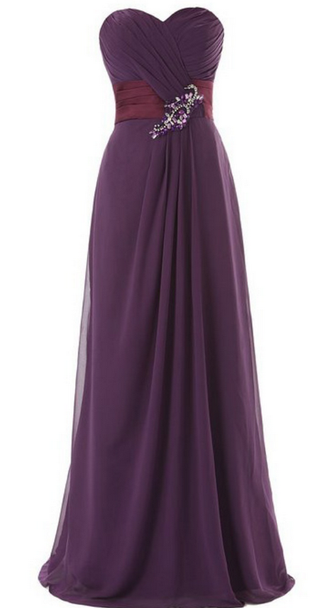Purple Floor Length Chiffon Sheath Evening Dress Featuring Ruched ...