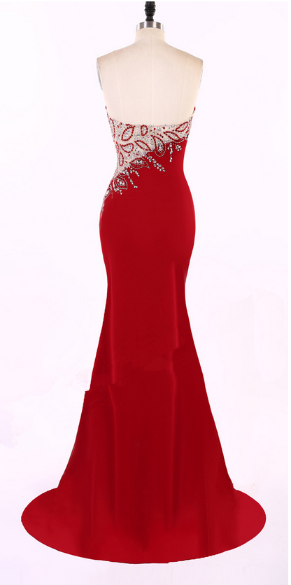 Red Luxury Beading Evening Dresses Formal Evening Gown on Luulla