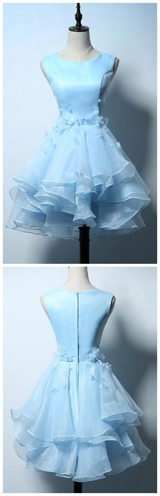 Blue A Line Short Prom Dress, Blue Evening Dress on Luulla