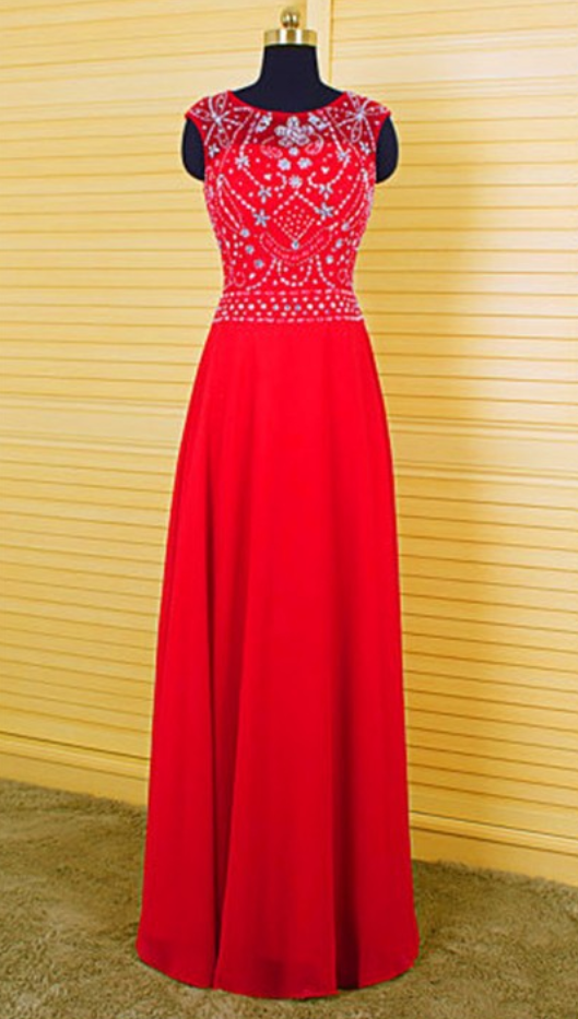 Bright Colored Prom Dresses ,a Line Prom Dresses ,o Neck Prom Dresses ...