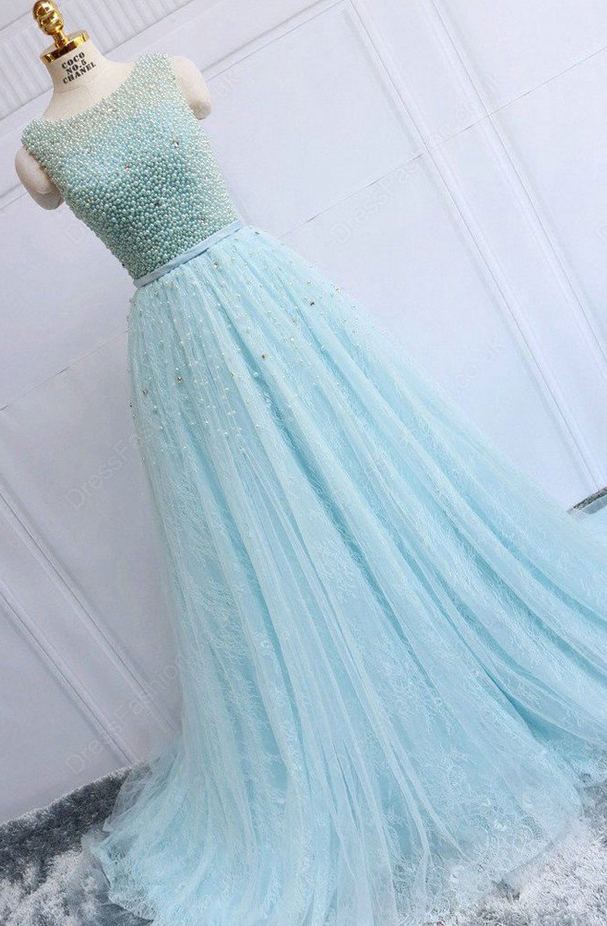 Bule Prom Dresses,party Dress,long Evening Dress,chiffon Party Dress on ...