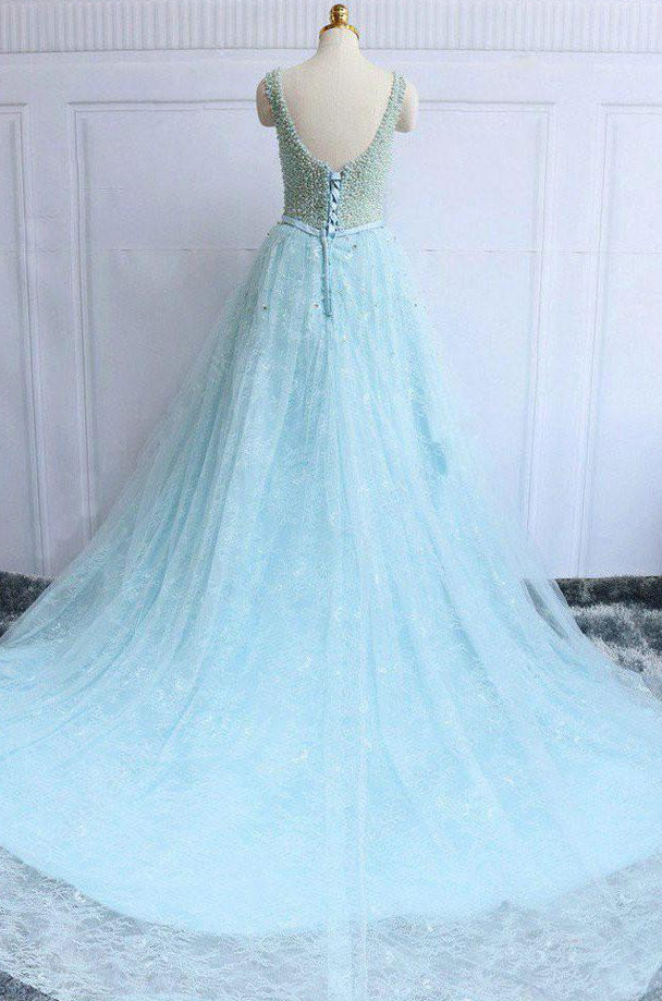 Bule Prom Dresses,party Dress,long Evening Dress,chiffon Party Dress on ...