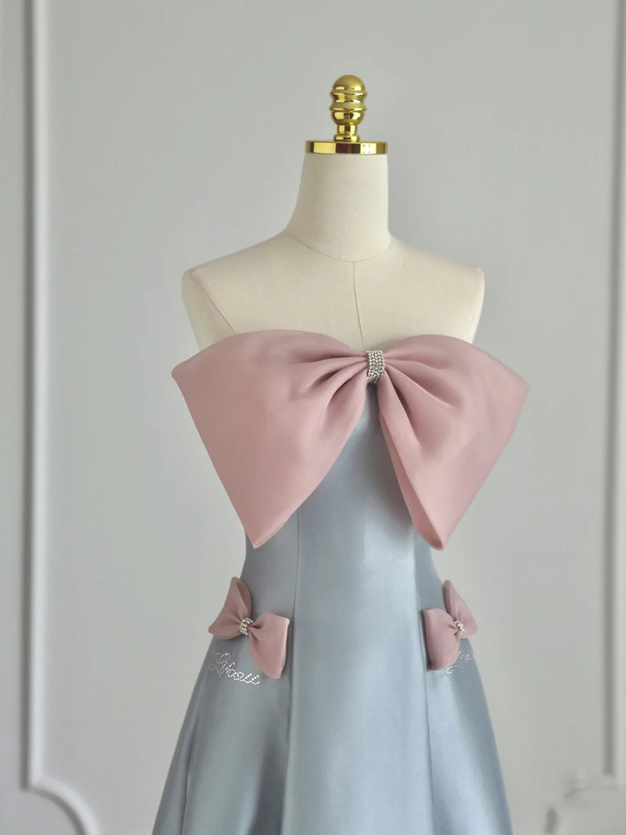 Prom Dresses Tube Top Birthday Dress Satin Princess Dress on Luulla