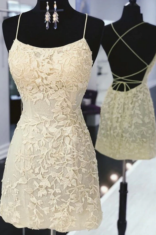 Homecoming Dresses,lace Short Prom Dress, Lace Formal Graduation ...