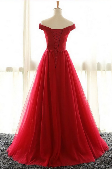 Elegant A Line Off Shoulder Formal Prom Dress, Beautiful Long Prom ...