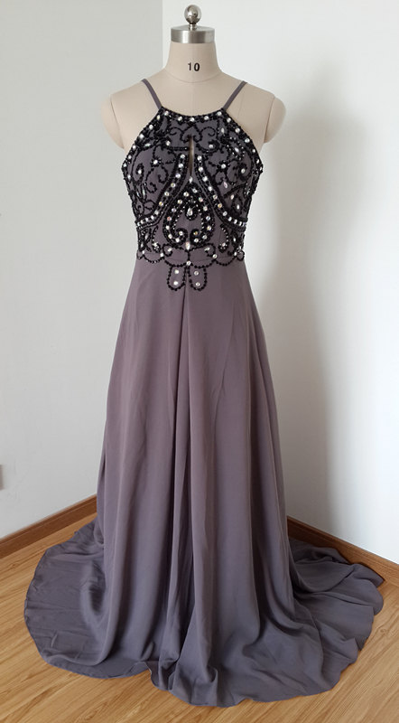 High Quality Prom Dress A-line Prom Dress Chiffon Prom Dress Backless ...
