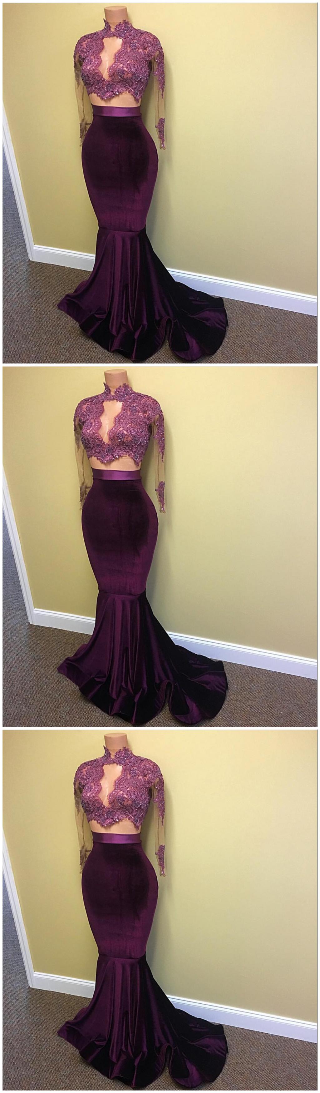 High Neck Prom Dress,mermaid Prom Dresses,long Evening Dress on Luulla