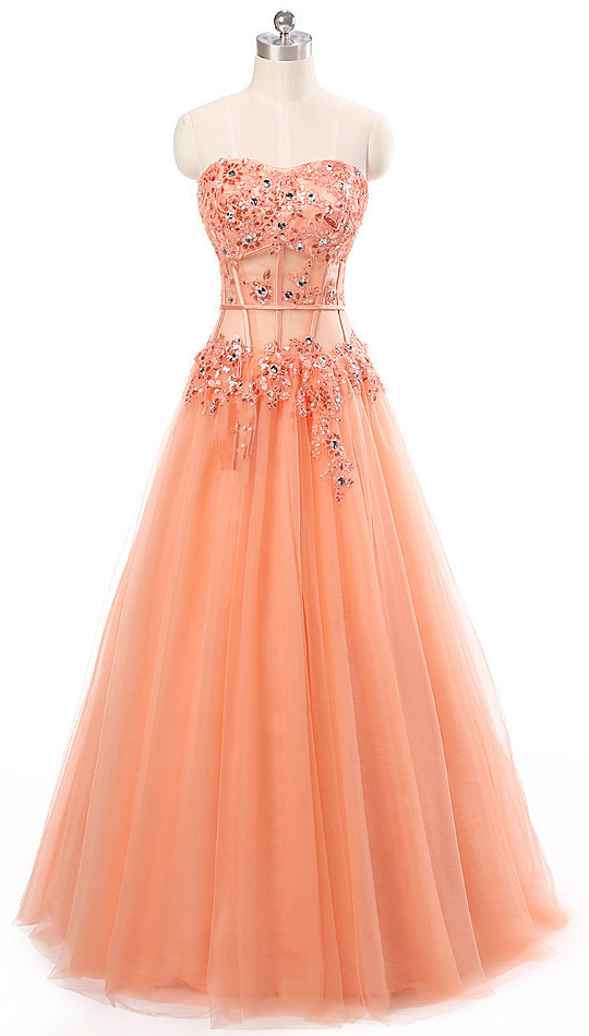 Fitted Coral Prom Dresses Long Modest 2017 Sweetheart Imported Party ...