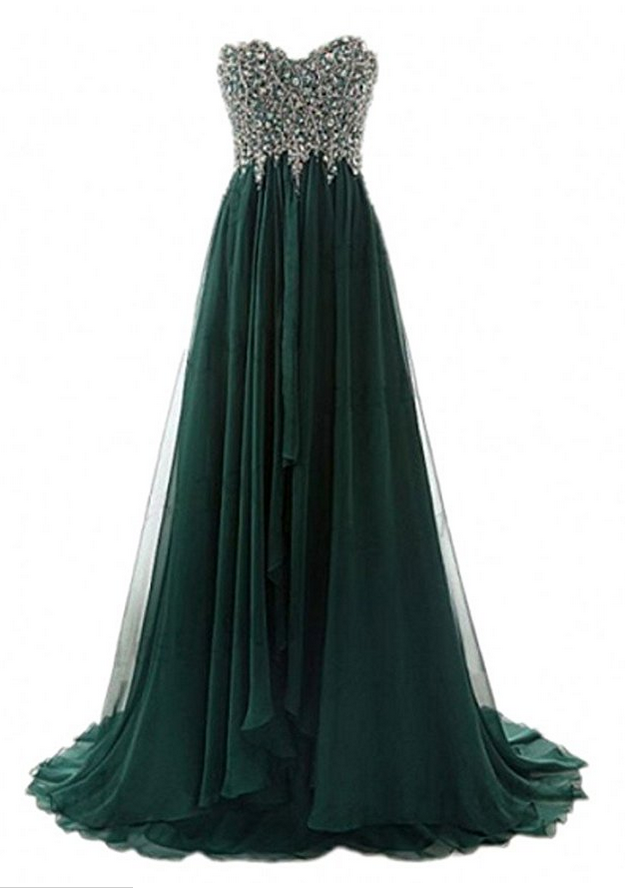 Women's Rhinestones Formal Evening Dresses Long Prom Party Gowns on Luulla